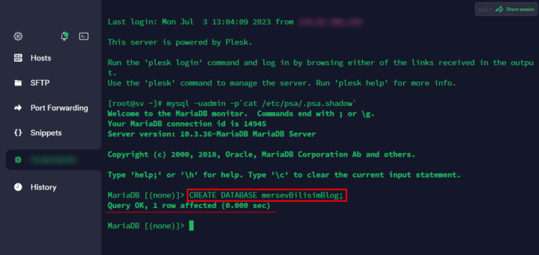 SSH ile Mysql Veritabanı Yedekleme ve Geri Yükleme Nasıl Yapılır ...